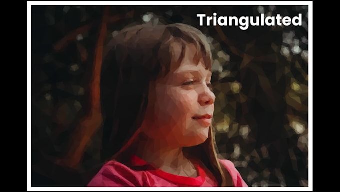 Make low poly, polygonic and polygonal portrait illustration by ...