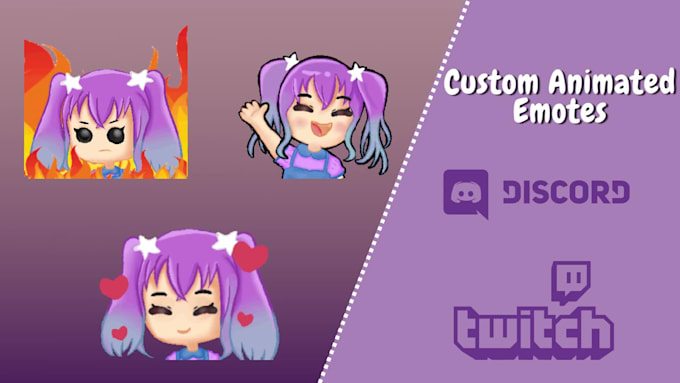 Create animated emotes for your twitch channel by Copitochanart | Fiverr