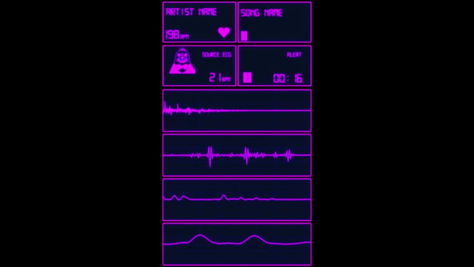 Create a heart monitor music or audio visualizer horizontal or vertical ...