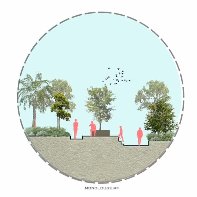 Creat urban graphic animation urbanlandscape section by Atikaarafah ...