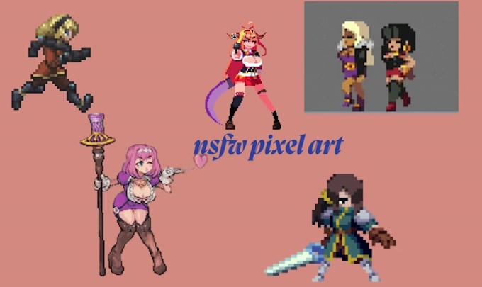 Make pixel art character game art nsfw pixel art sprite animation ...