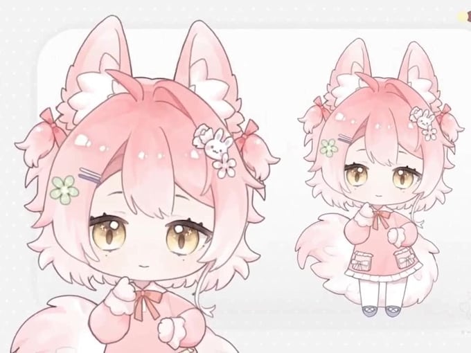 Draw chibi live2d model 2d vtuber rigging anime chibi 2d model rig for ...