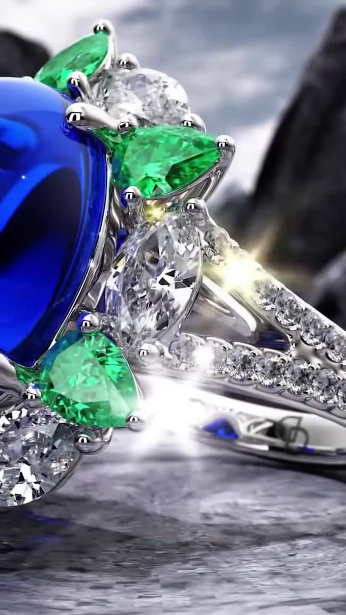 Create 3d jewelry animation, 3d jewelry design, 3d ring animation, 3d ...