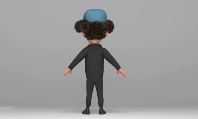 Create 3d cartoon character 3d cute model 3d character modeling for ...