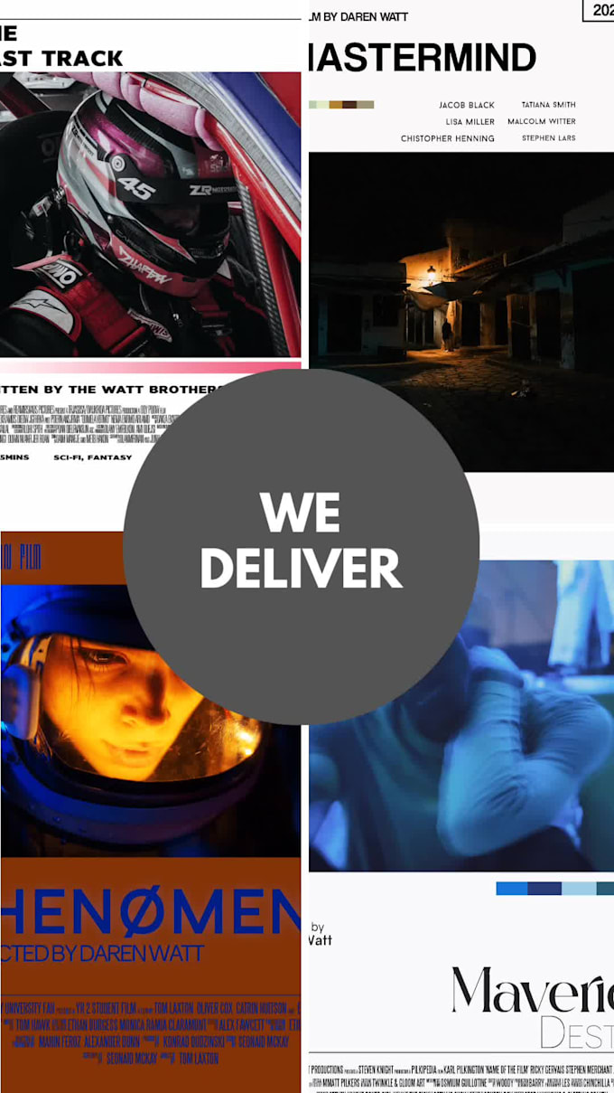 Design custom cinematic posters by Kreacion | Fiverr