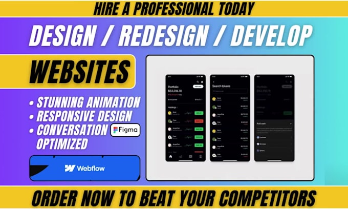Design, redesign, update or fix webflow website, convert figma to webflow design by Jorshe2048 ...