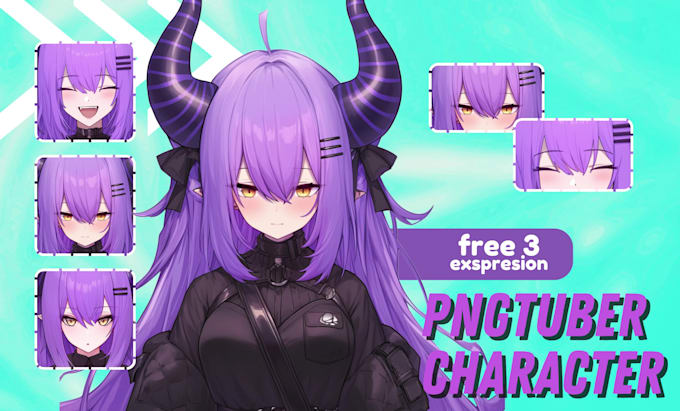 Draw pngtuber model for your character avatar anime vtuber live2d ...
