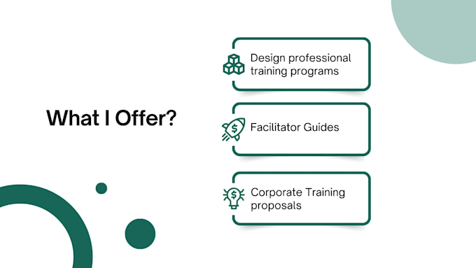 Design professional training programs and facilitator guides by ...