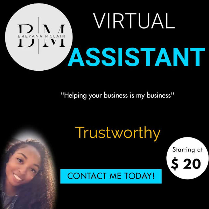 Be your professional and reliable virtual assistant by Breyana_m | Fiverr