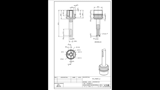 Do 3d cad models and 2d drawings using creo parametric by ...