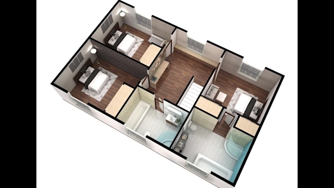 Design architectural 3d floor plan by Shahelafarhana | Fiverr