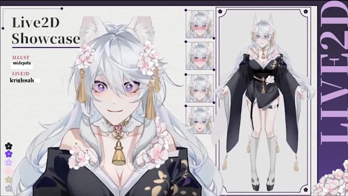 Design and rig 2d vtuber model, live2d vtuber, vtuber rigging in high quality by Mideyola | Fiverr