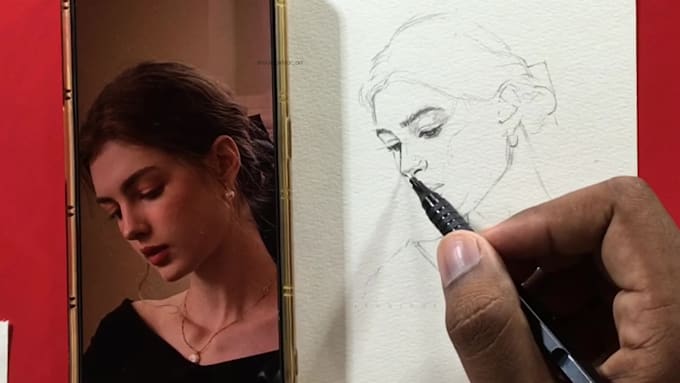Make pencil drawing or sketch of your reference photo by ...