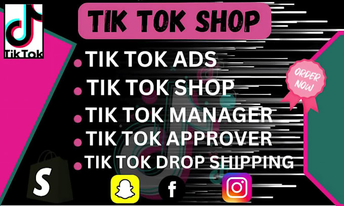 Fix tik tok shop, manage tiktok shop, set up tiktok shop ads marketing ...