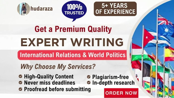 Write human written articles on ir and world politics by Hudaraza | Fiverr