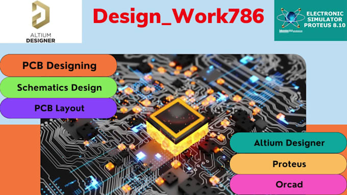 Design pcb, layout and schematic by using altium designer, proteus and ...