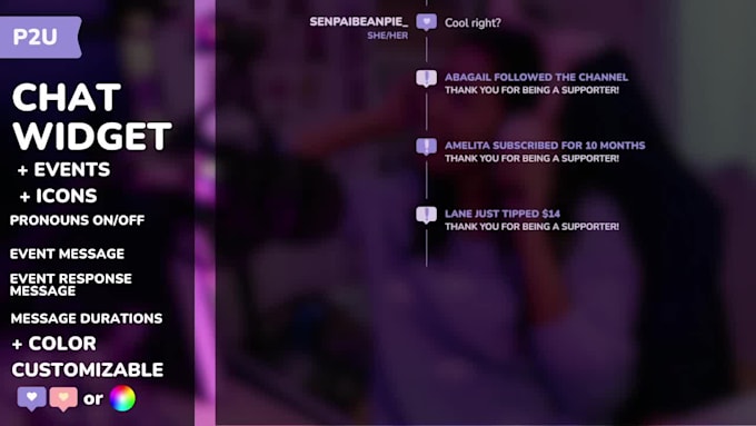 Design and code a chat widget for your streaming needs by Kia950 | Fiverr