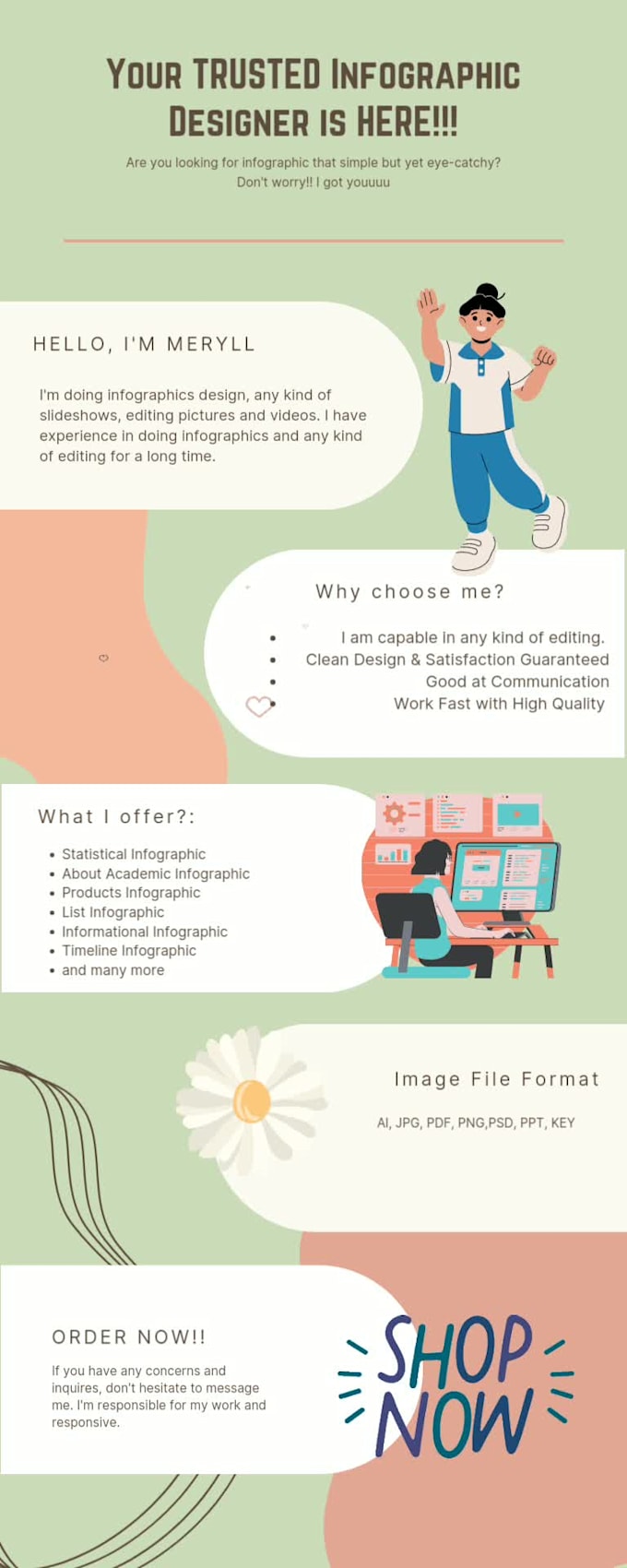 Make your infographic stunning by Meryllseptimo | Fiverr