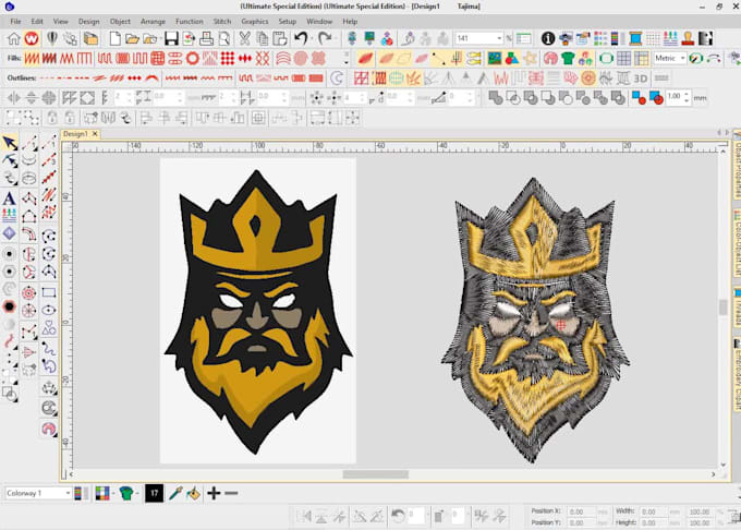 Do embroidery digitizing design in emb, dst, pes file by Waqasmahi402 ...