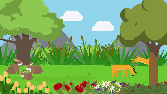Create a 2d animal animation video by Vinitapariyani | Fiverr