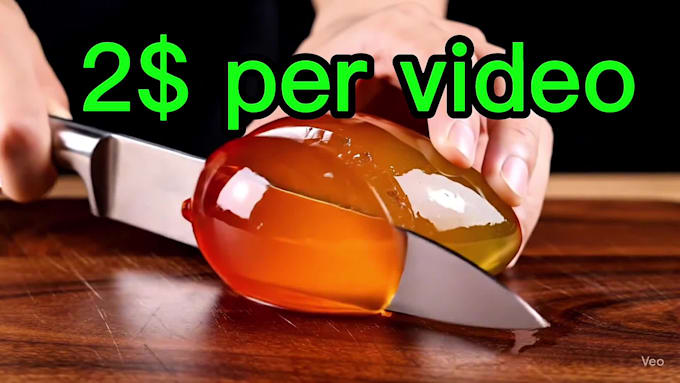 Create glass fruit cutting ai asmr video and more using google veo 3 by Tas_nim96 | Fiverr