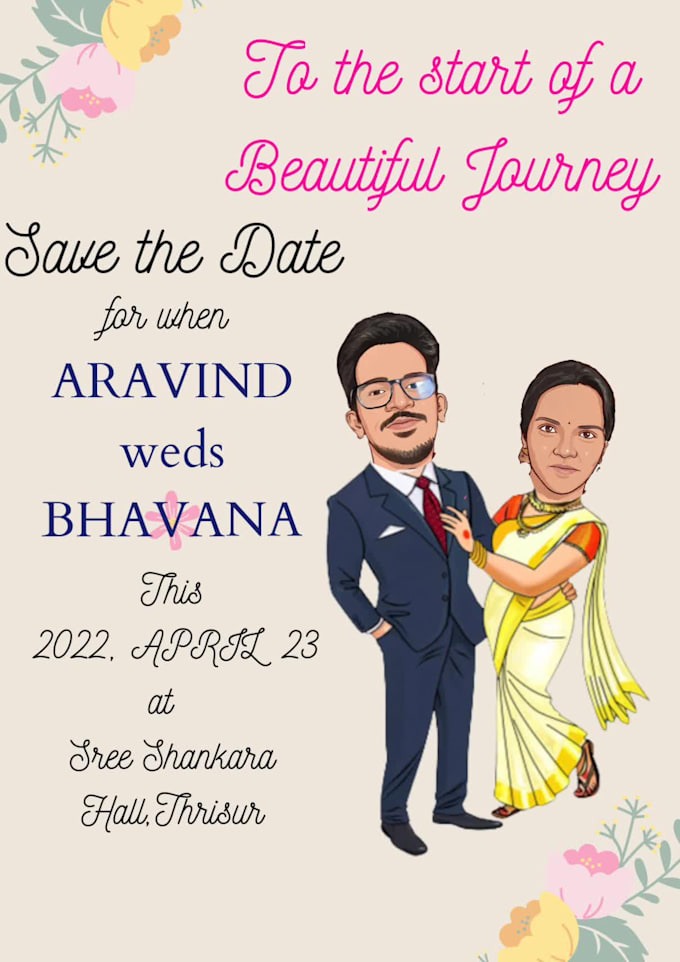 Design wedding invitations poster designs by Saipratyush | Fiverr