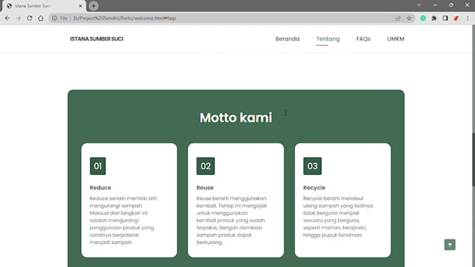 Make trash free village website with html, css, and js by Prasetyoazril ...