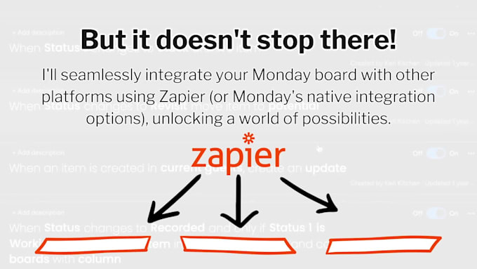Set up your monday board with zapier integrations by Keriah | Fiverr