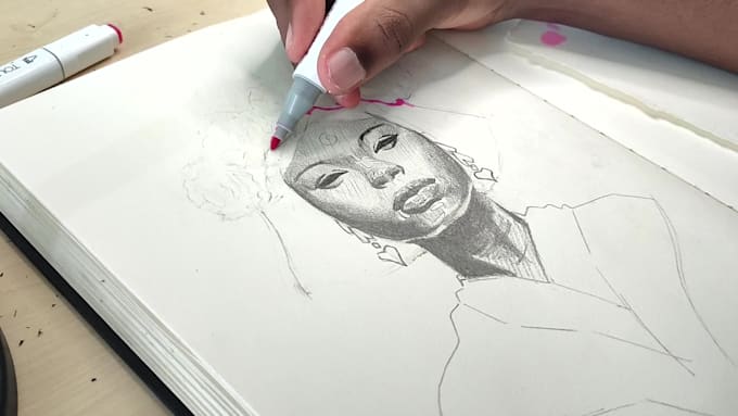 Draw a top notch potrait for you by Iraedwin | Fiverr