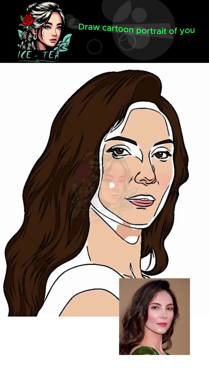 Draw cartoon portrait of you by Ice_tea | Fiverr