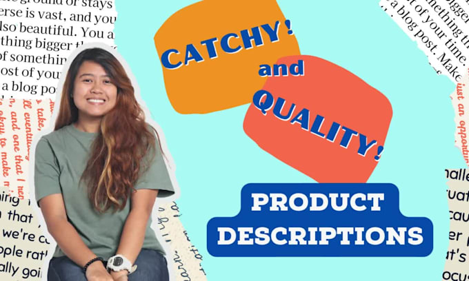Write a nice and catchy product descriptions by Arilalejandro | Fiverr