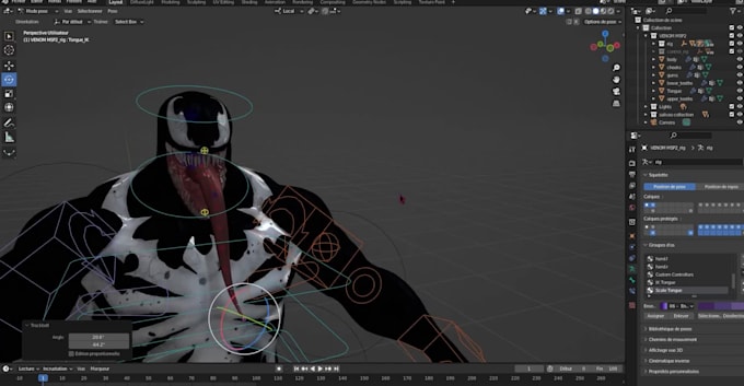 Rig3d creature model,ik fk rig,joints,rig non humanoid character,ue rig,face rig by Platinumnew ...