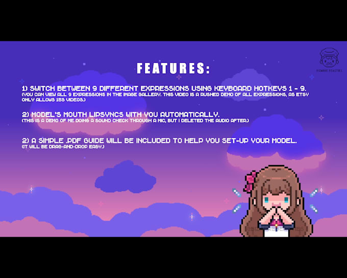 Make a pixel art pngtuber model that lipsyncs to your voice by ...