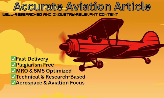 Write aviation engineering article by Fahimuzzaman25 | Fiverr