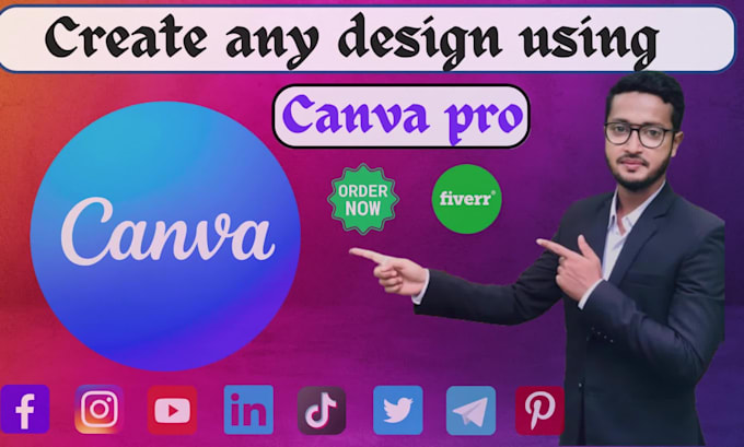 Create any design using canva pro by Labu__pro | Fiverr