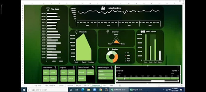 Dynamic and interactive dashboard in excel by Priyanshusemalt | Fiverr