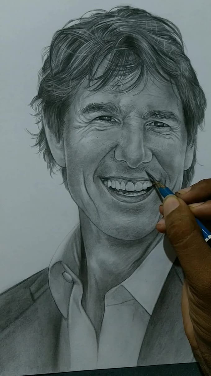 Draw beautiful realistic pencil portrait from a picture you by Laheee ...