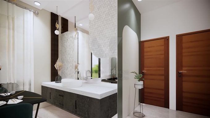 Provide interior design service concept to 3d visualization by ...