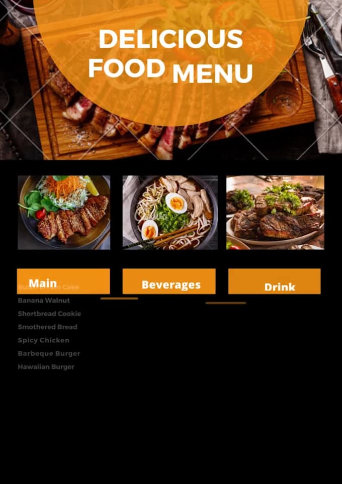Design an eye catching, delicious food menu for restaurants by ...
