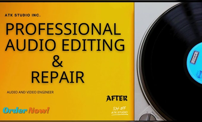 Edit, enhance, fix, noise remove, wind, cleanup your audio by Atkstudio0 | Fiverr