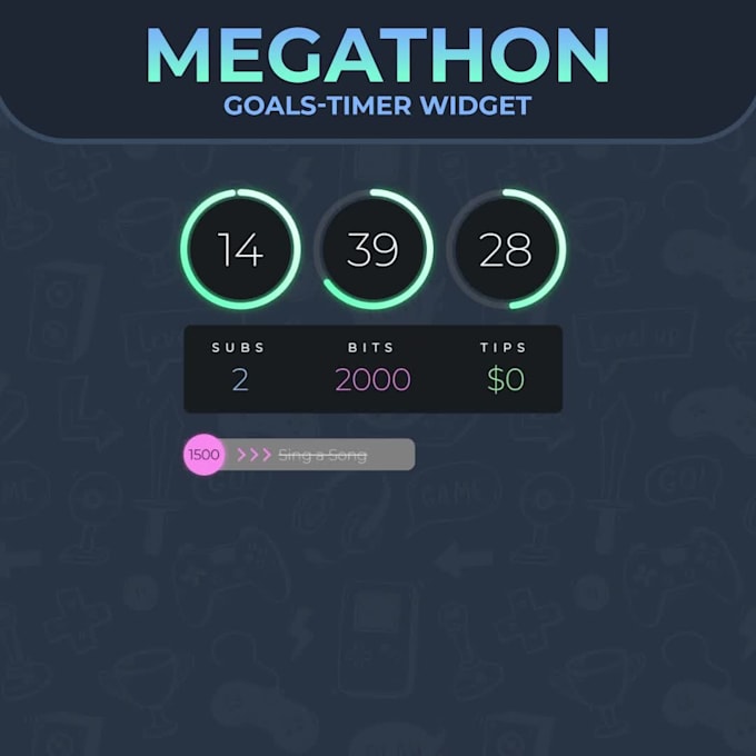 Create custom subathon megathon widget animation for twitch stream by Studio_vegas | Fiverr