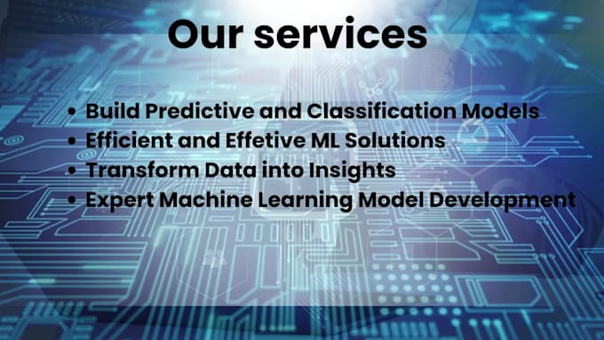 Build custom ml models for prediction and classification by Tehreemzara | Fiverr