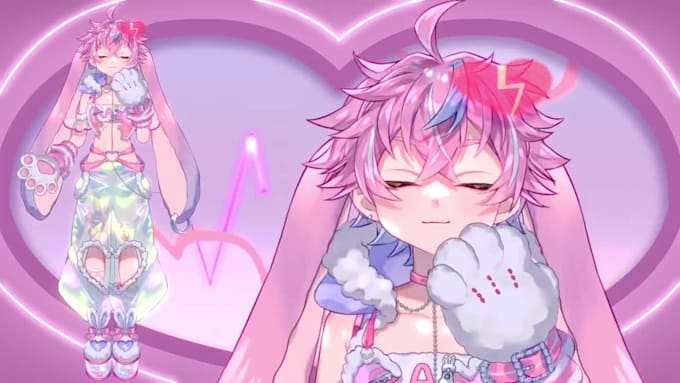 Design custom live2d vtuber model 2d vtuber rigging png vtuber model 2d ...