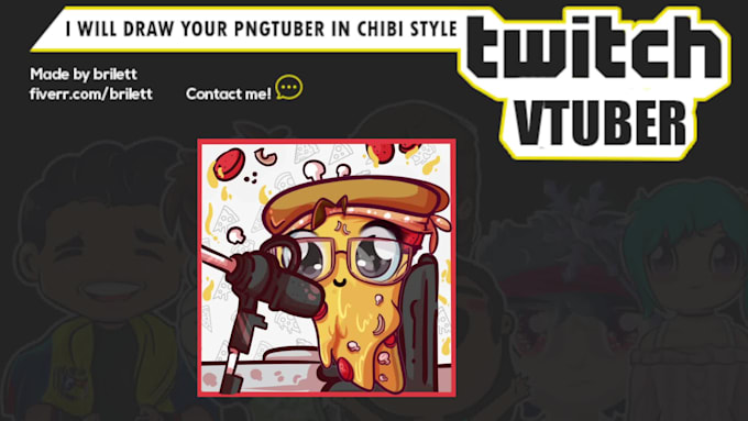 Draw your pngtuber chibi style customizable by Brilett | Fiverr