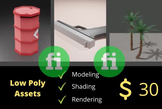 Créer une modélisation 3d low poly