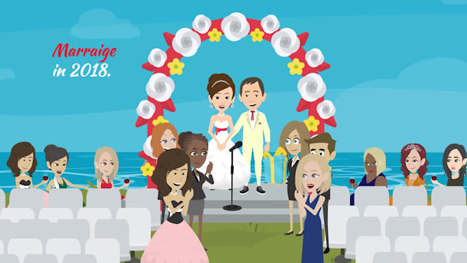 Create amazing animated love story, proposal and wedding invitation ...