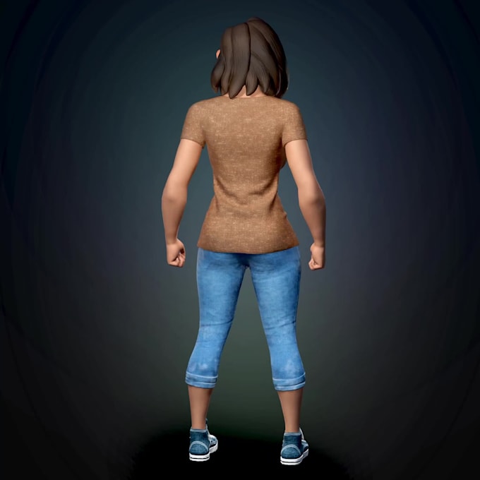 Model, texture, rig 3d characters for animation by Nuzhamad | Fiverr