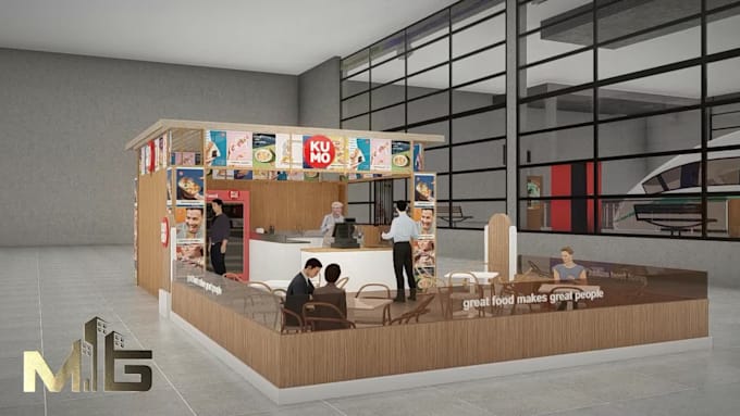 Design a 3d trade booth, exhibition stand, stall, booth, or kiosk by ...