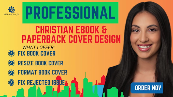 Design christian book cover, createspace book cover design and resize ...