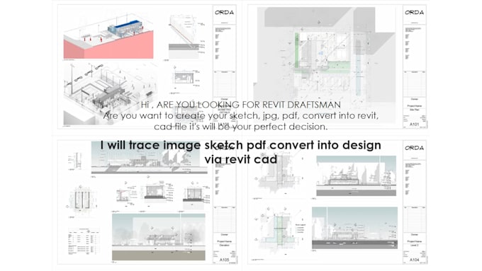 Trace image sketch pdf convert into design via revit cad by ...
